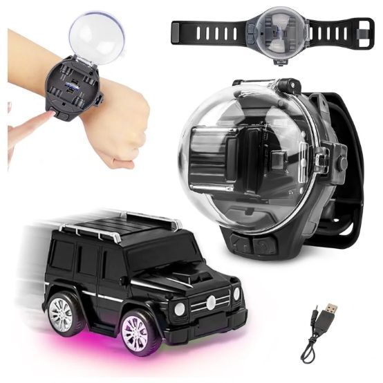 R/C Wrist Watch Car 2.4 GHz USB Rechargeable Alloy Car Model Colors ...