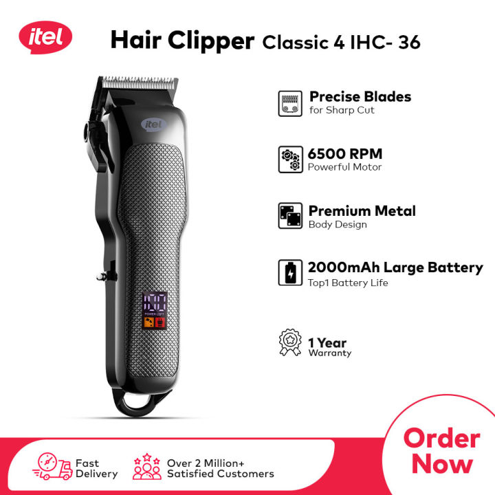 Itel Hair Clipper IHC-36 | 5W Self-Sharpening Steel Blades | 2000mAh ...