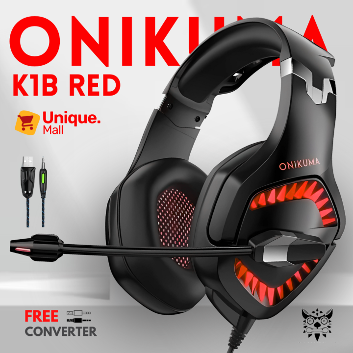 Onikuma PRO K1B RGB Gaming Headset with Mic, RGB Light | Surround 7.1 ...