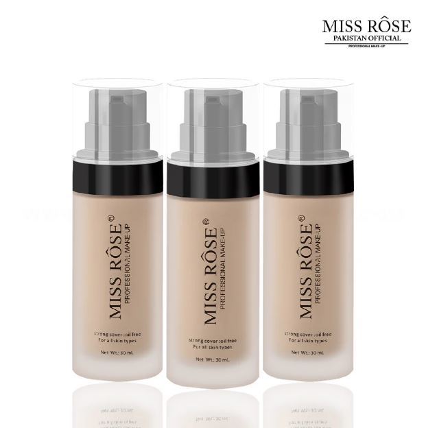 Miss Rose makeup Silk Strong Cover Foundation 30ml | Daraz.pk