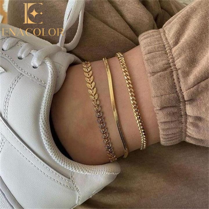 New Elegant Female Wheat Chain Gold Anklet for Women New | Daraz.pk