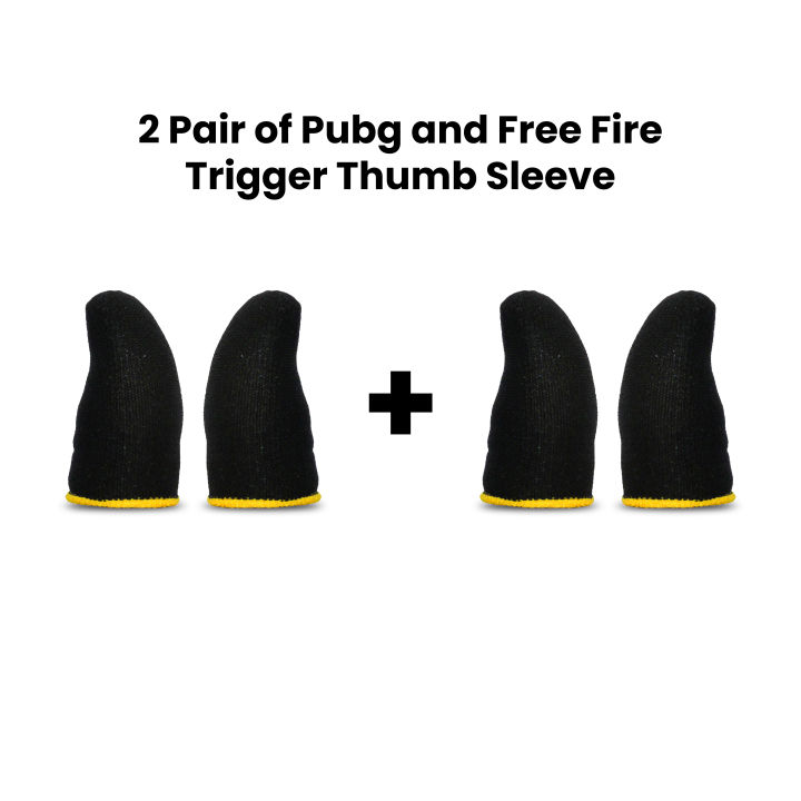 2 Pair Of Pubg Trigger Thumb Gloves - Free Fire Finger Sleeve | Daraz.pk