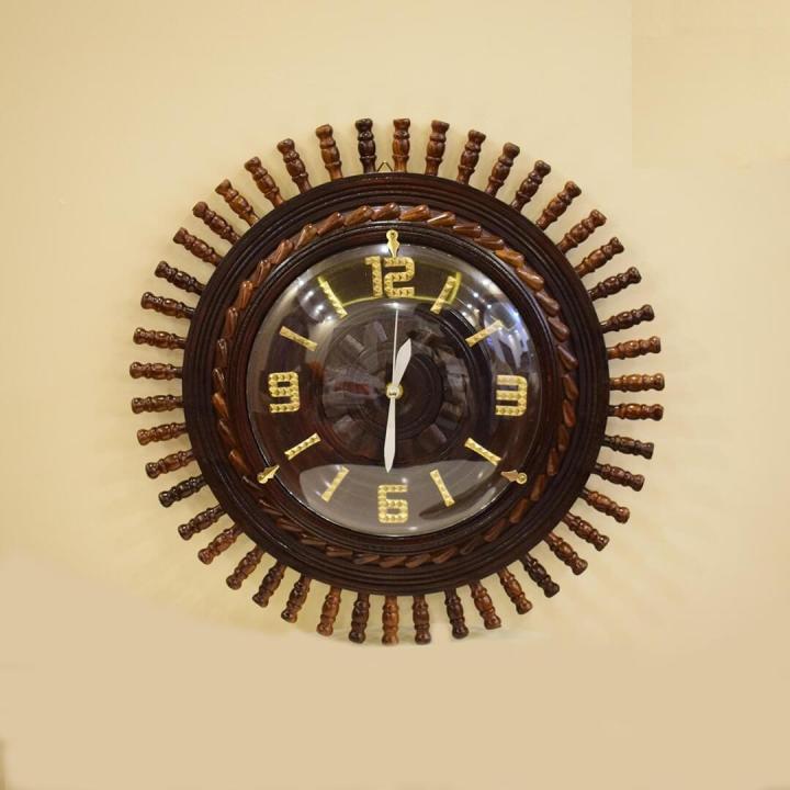 Wooden Wall Clock round shape 5 | Daraz.pk
