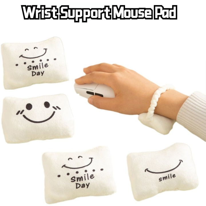 Smiling Face Small Wrist Protection Mousepad Comfortable Cute ...