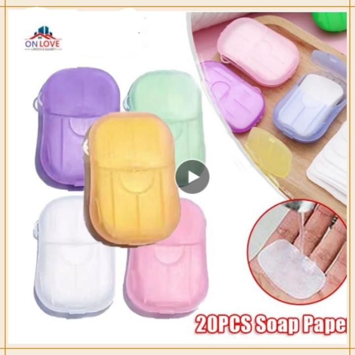 20PCS/40PCS/60PCS Disposable Soap Paper Travel Soap Paper Washing Hand ...