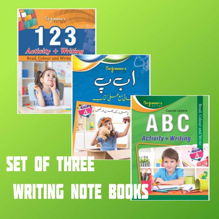 three Activities, coloring and tracing note books, Set of three ...