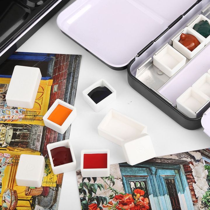 2ml 3.2ml Plastic Half Pans Empty Full Pan Art Supplies Watercolor ...