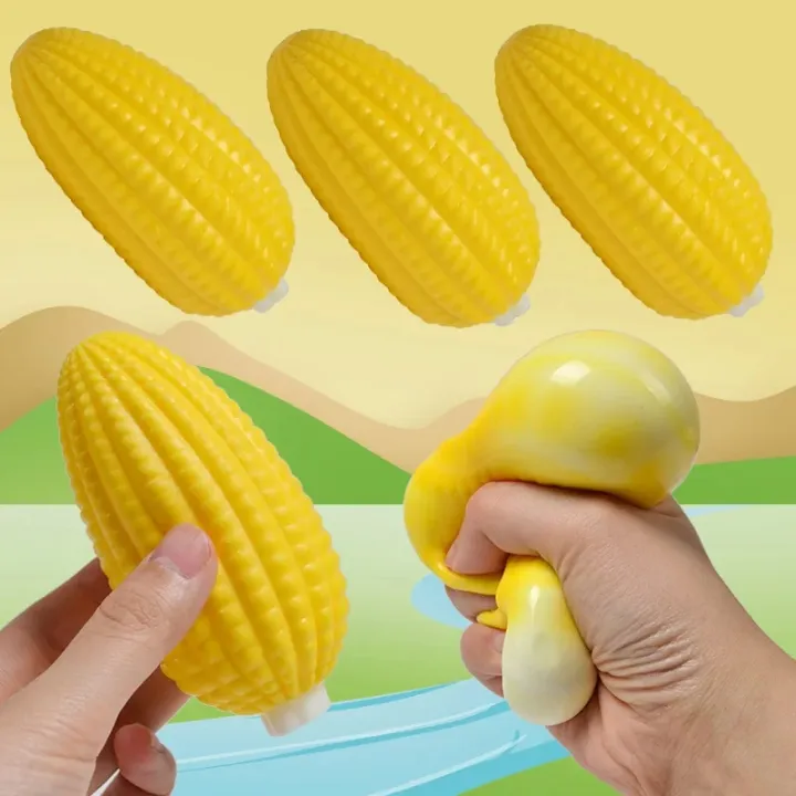 Corn Squishy Mesh Ball Squishy Sensory Stress Reliever Toy Autism ...
