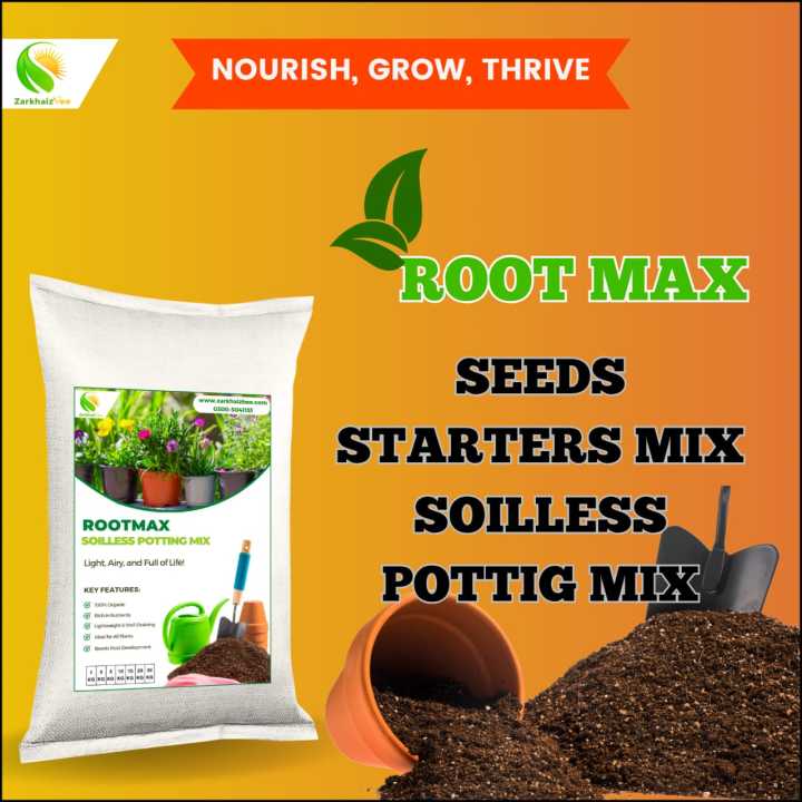 RootMax – Seed Starter & Soilless Potting Mix for Healthy Plant Growth ...