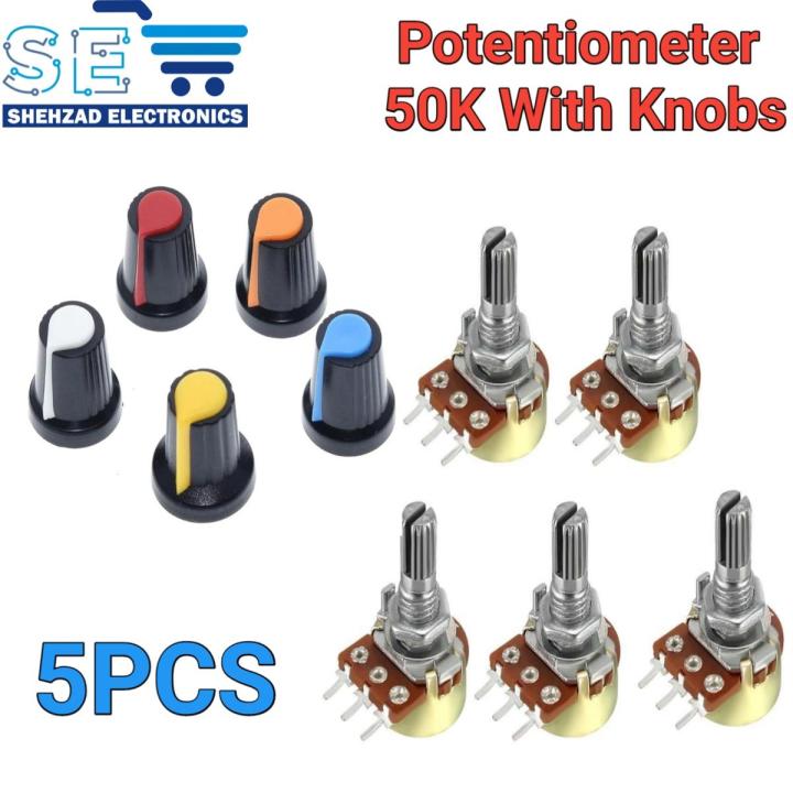 5/10 PCS 10K/20K/50K/100K/500K Ohm Variable Resistors Rotary ...