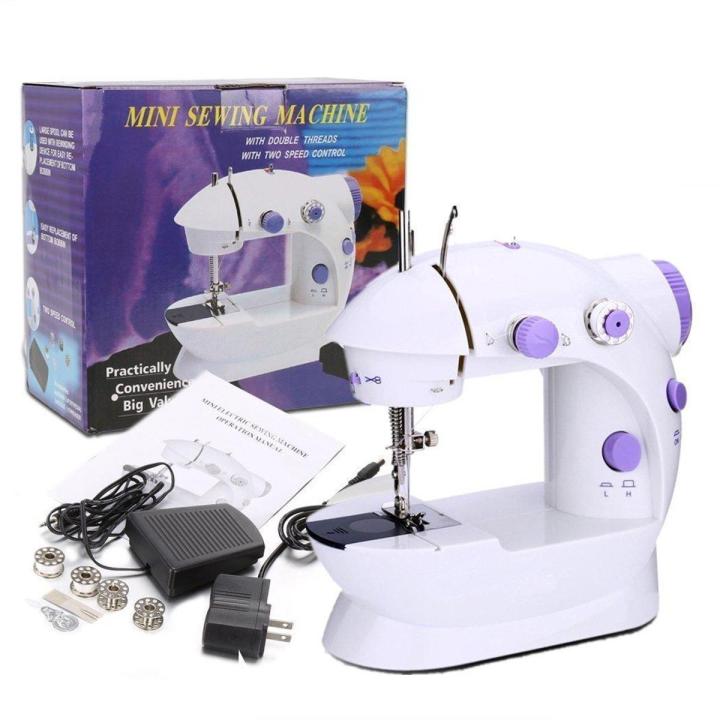 Mini Sewing Machine, Portable Sewing Machine Adjustable 2-Speed Double ...