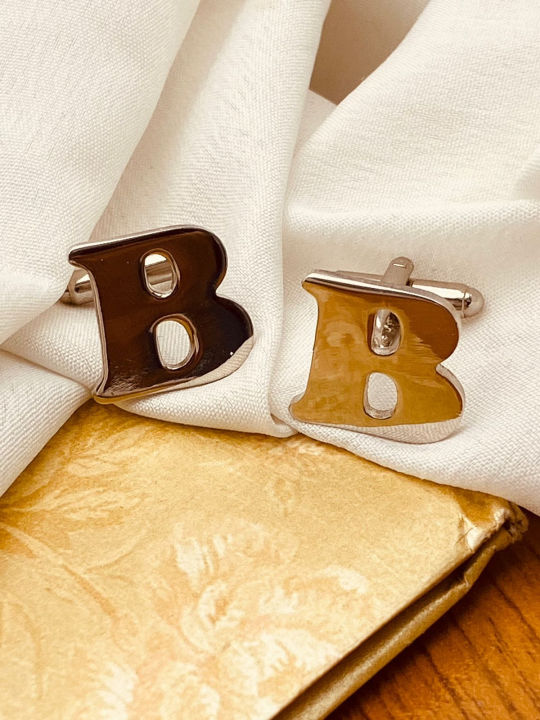 Cufflinks for Men | Initial Letter Cufflinks | A-Z Cufflinks ...