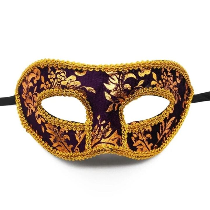 New Vintage Male Half Face Mask Jazz Mask Venetian Men Masquerade Mask ...