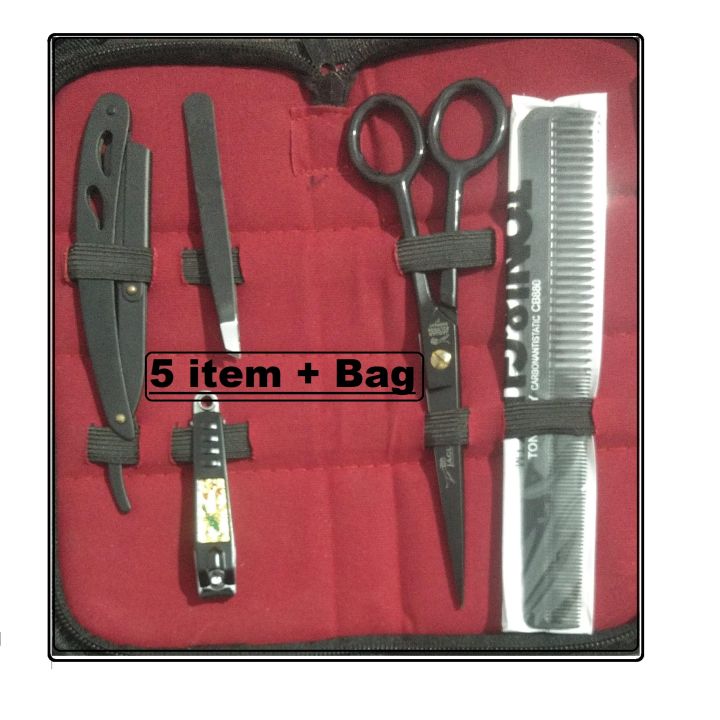 Hair cutting and Styling Barber Kit Full Black | Daraz.pk