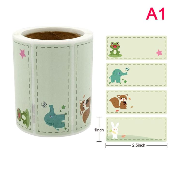 250Pcs/roll Cartoon Plain Name Stickers Name Tags Stick On for Kids ...