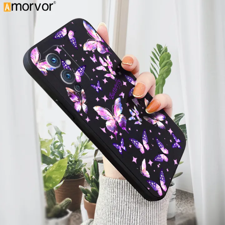 AMORVOR for OnePlus 9 Pro 9 Back Cover Cartoon Colorful Purple ...