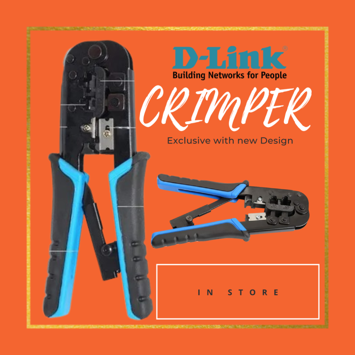 D-LINK Crimping Tool for 4P/6P/8P, RJ-11/RJ-12/RJ-45 Network and ...