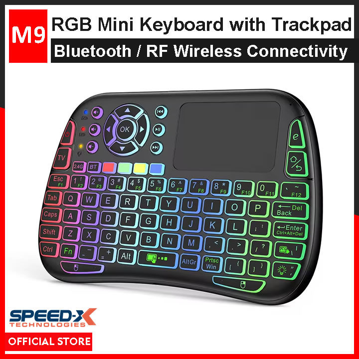 M9 Mini Keyboard Mouse for Smart Tv Bluetooth Wireless Backlit 2.4g ...