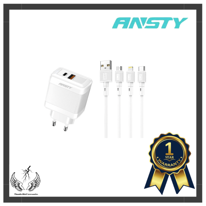Ansty Q-016 PD Charger: Dual Ports, PD20W and USB 18W QC3.0, PD Big ...