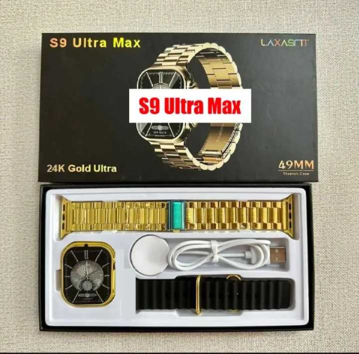 S9 Ultra Max Smart Watch / Chain Strap - Golden Edition - 2.02 Inch Big ...