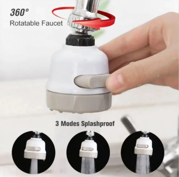 3 Modes Kitchen Faucet Sprayer, 360 Degree Rotary Faucet Aerator Anti ...