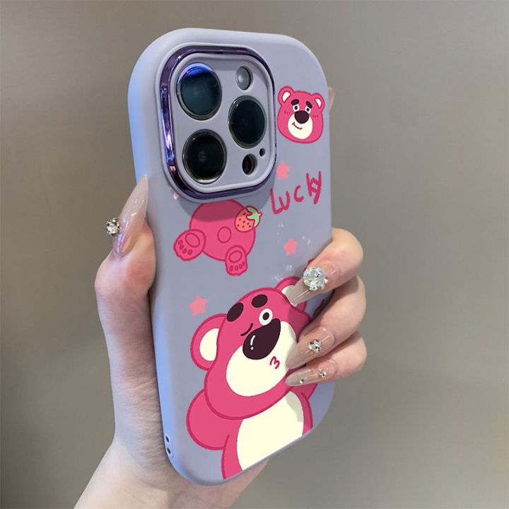 Strawberry Bear Anti Drop Phone Case for iPhone 15/iPhone 14 Promax/13 ...