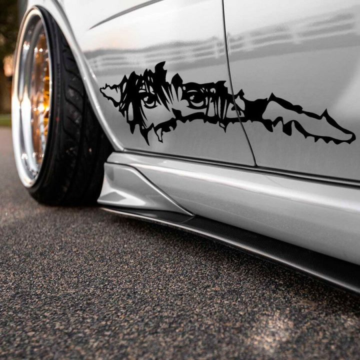For 2x Pair Side Anime Manga Girl beauty Eyes Ripped JDM Stance Racing ...