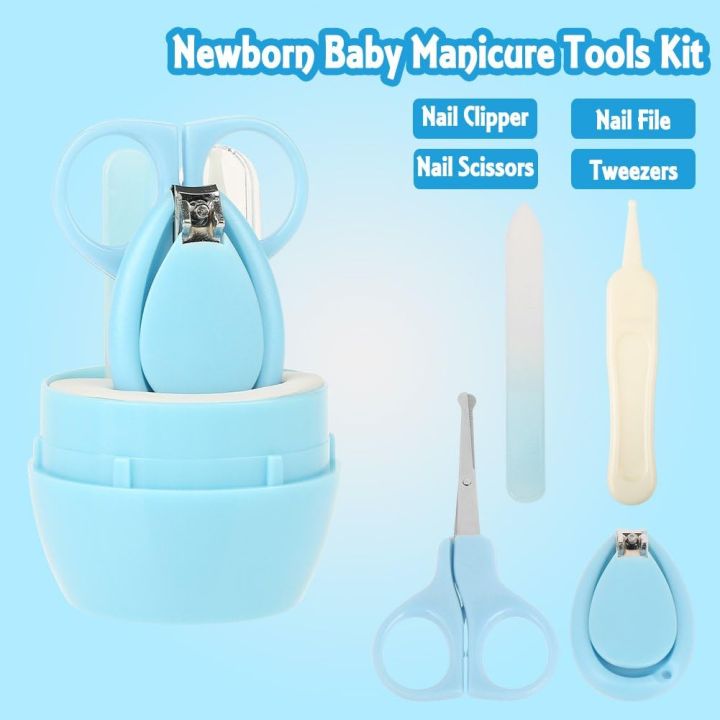 4pcs Baby Nail Clipper Set, with Cute Case Nails File Anti Pinch Baby ...