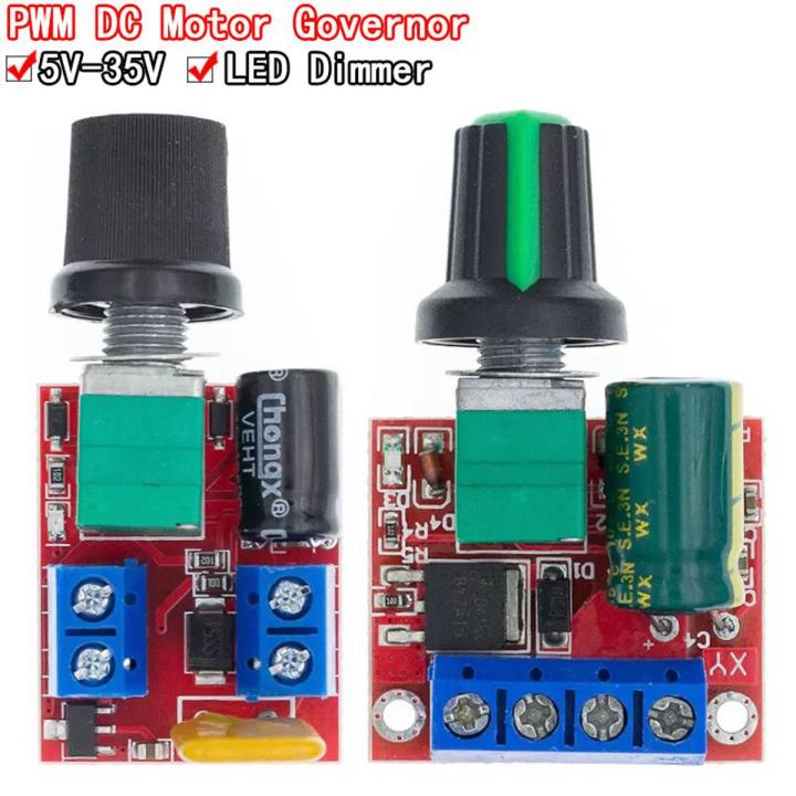 Mini 5A 90W PWM 12V DC Motor Speed Controller Module DC-DC 4.5V-35V Adjustable Speed Regulator ...