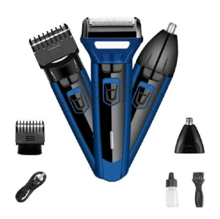 3 In 1 Rechargeable Hair Clipper Shaver Beard Trimmer Hair Removal ...
