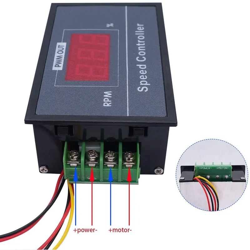 PWM DC Motor Speed Controller with Digital Display 30A PWM Adjustable ...