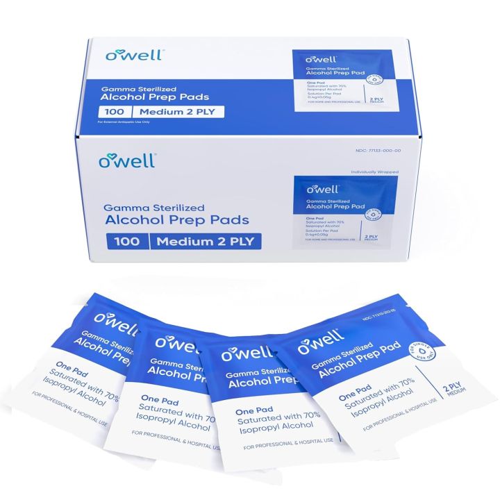 200 pcs Alcohol Pads, Individually Wrapped Alcohol Wipe, Medical ...