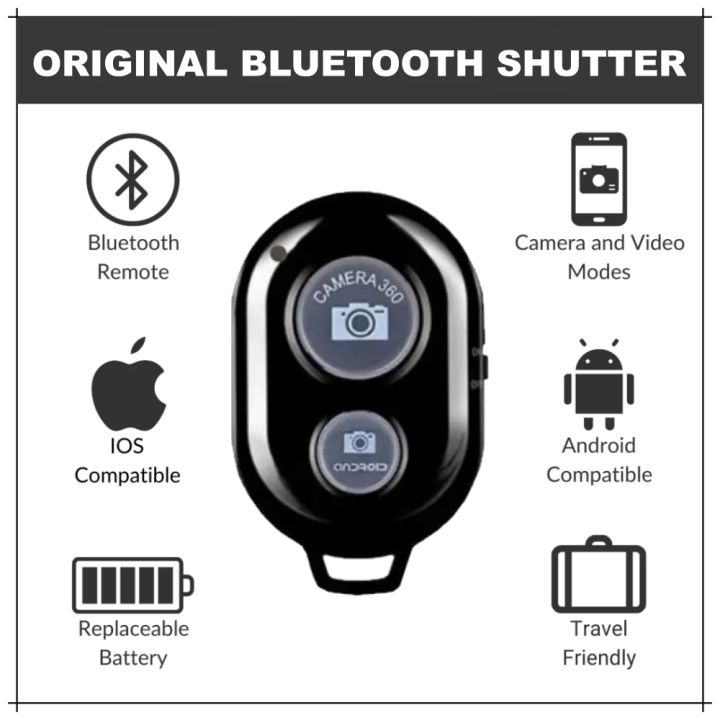 Sixonic Wireless Bluetooth Selfie Shutter Remote Controller For Selfies ...