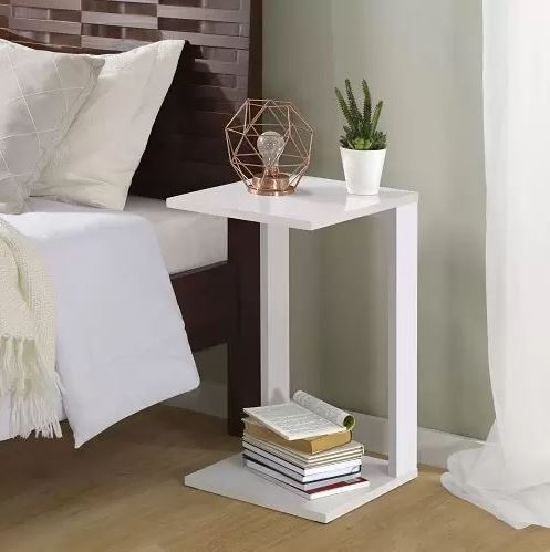Mobile Corner Table Side Support Sofa Wood Living Room Table Bedside ...