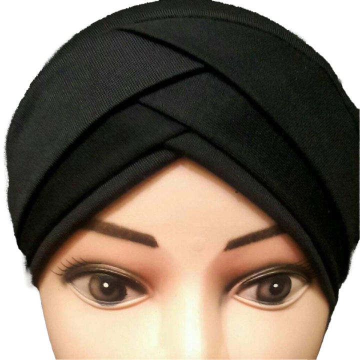 Black 3D Layer Cap Best Fabric Hijab Cap for Women | Daraz.pk