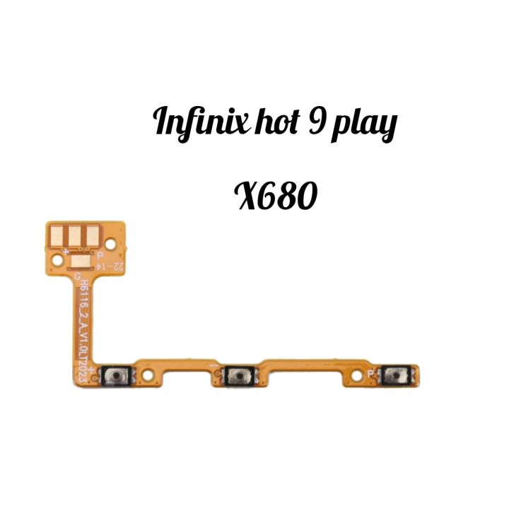 INFINIX hot 9 play x680 POWER FLEX / POWER RIBBON, Power Switch On Off ...