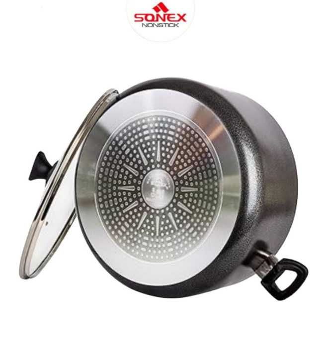 Sonex Induction Classic Casserole Handi Cookware Set Pateeli Glass