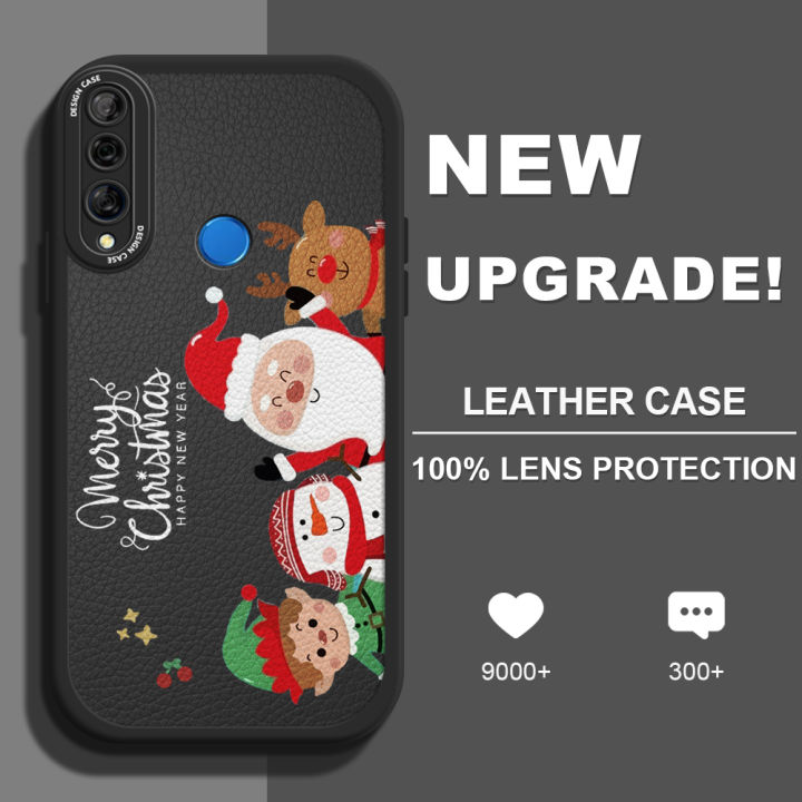 For Huawei Y9 Prime 2019 Back Cover Cute Cartoon Santa Christmas ...