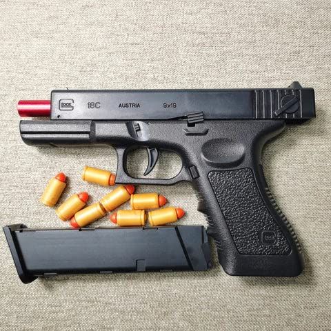 Soft Bullet Gun Toy - Semi-Automatic Handgun with Shell Ejection and ...