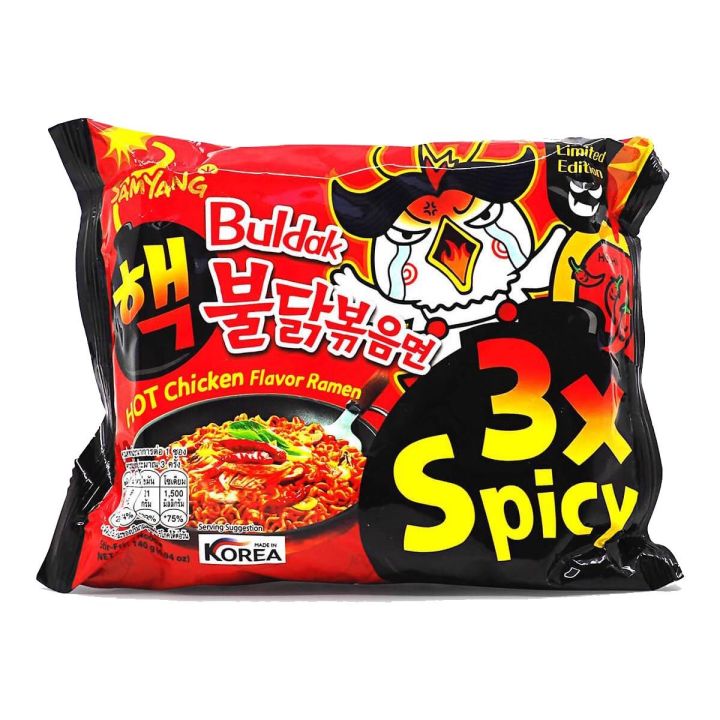 Red 3X Spicy Korean Imported Ramen Noodles 1 Pack 140 gram Instant ...