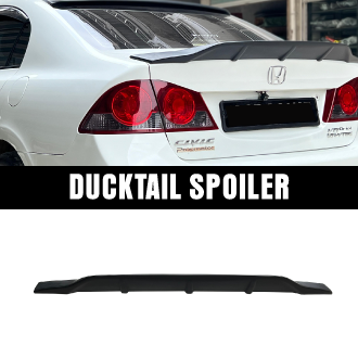 Universal car Trunk Spoiler Ducktail Style in Fiber Glass without paint ...
