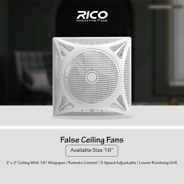 Rico Innovative Fales Ceiling Fan - 2x2 Fan Size 16'' - 100% Copper ...