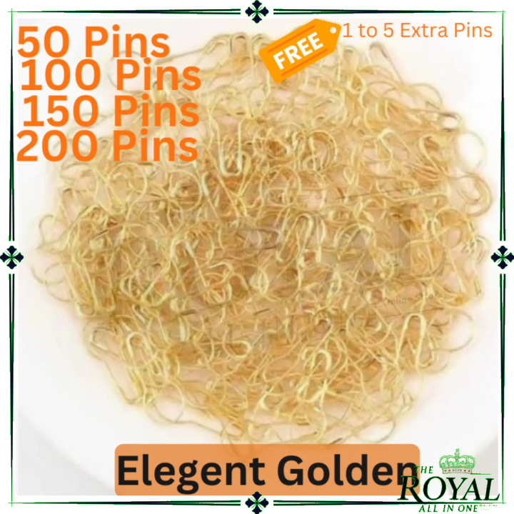Premium Quality Imported - No Snag - Coil Less - Golden Safety Pins ...