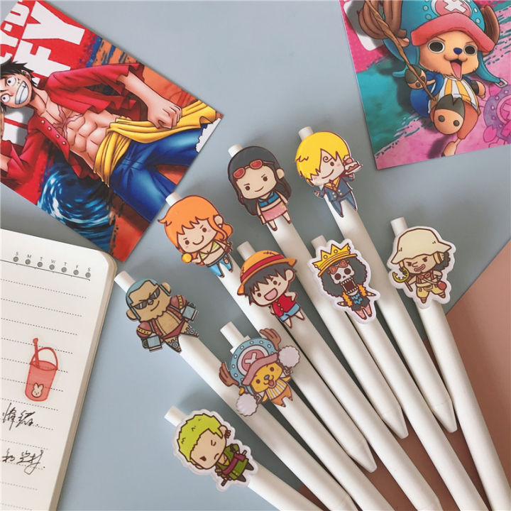 One Piece Neutral Pen Cartoon Anime Black Office Writing Signature Pen ...