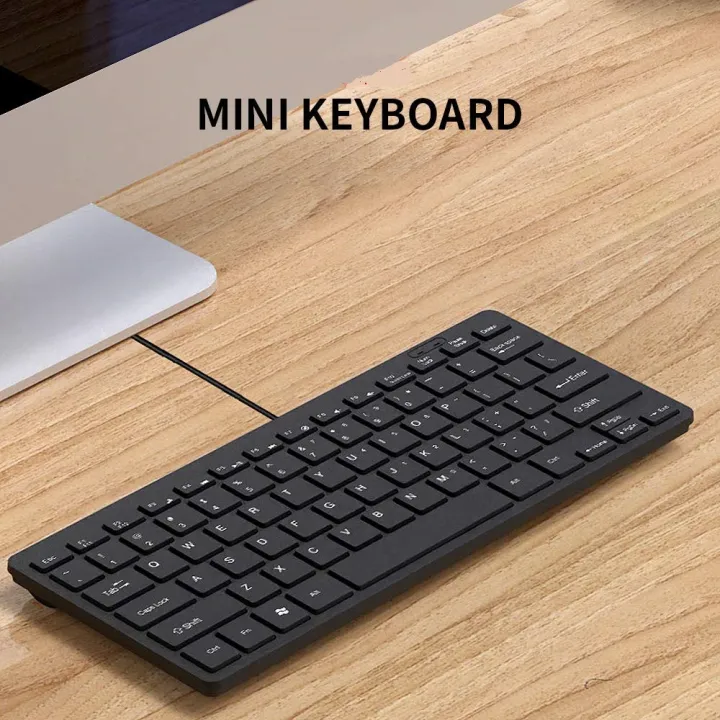 USB Wired Mini Keyboard, Slim Ergonomic Keyboard Small Compact Simple Wired Business Keyboard ...