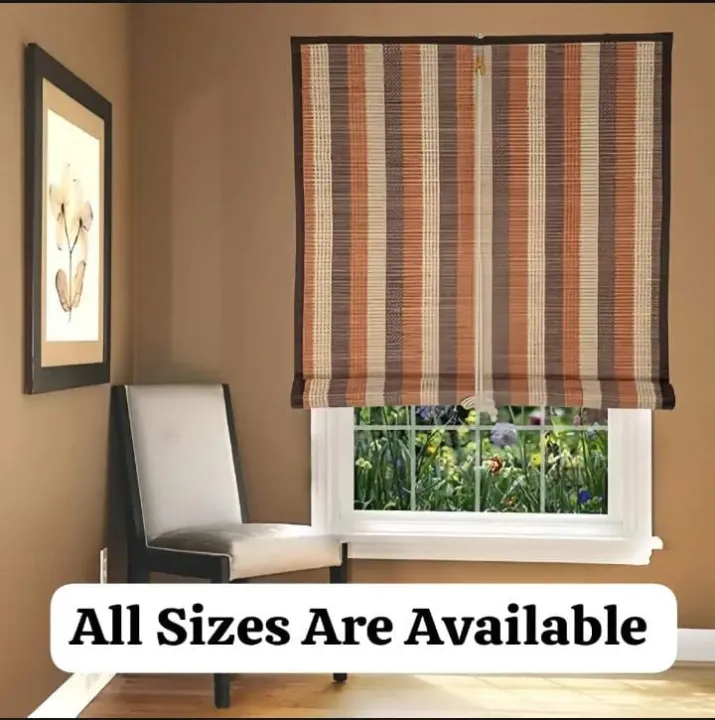 3.5x3.5 Feet Bamboo chik curtain for window , Door etc. Wooden curtain ...