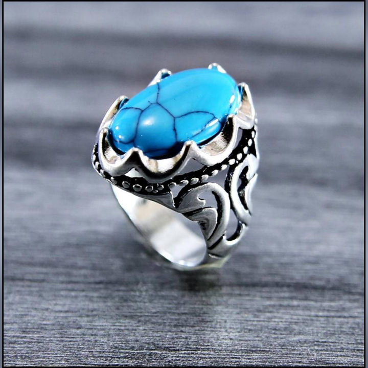 Turkish Blue Stone Ring For Men | Daraz.pk