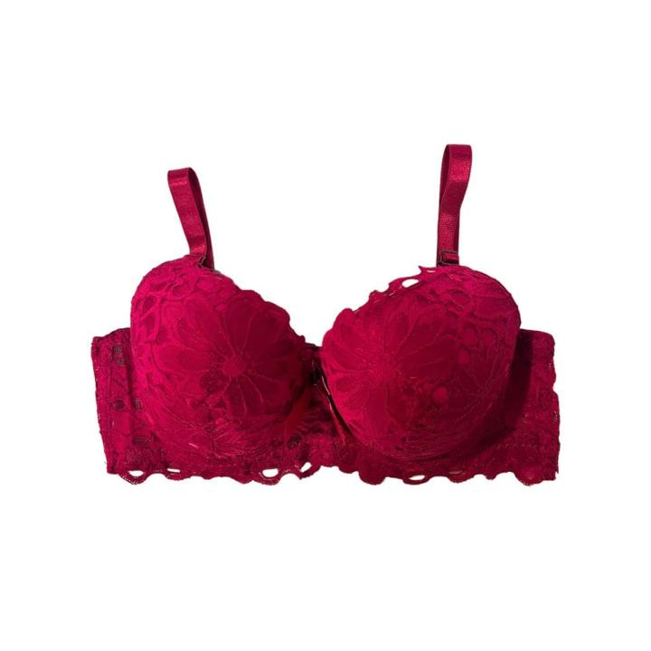 Maroon Padded Mesh Bra for Girls | Daraz.pk