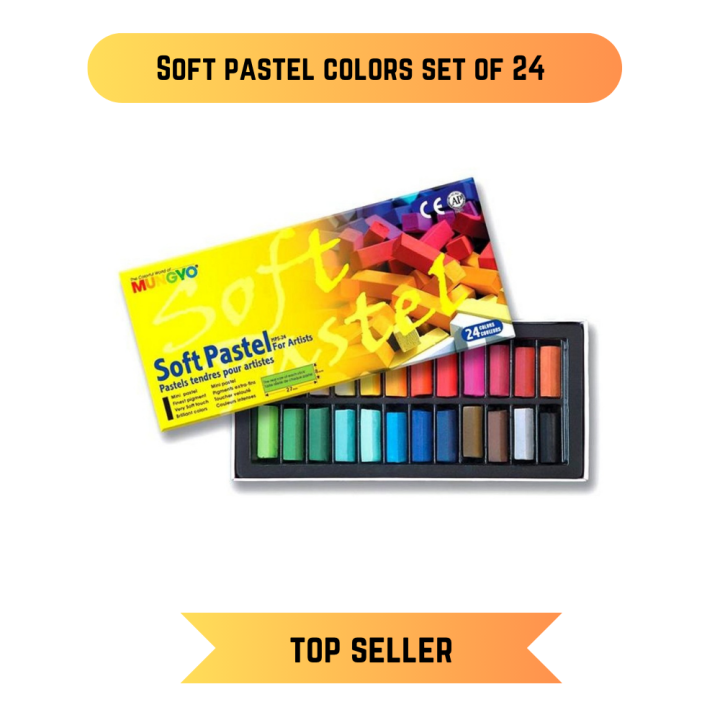 soft pastel colors set of 24 for artists octagon traders - 100% premium ...