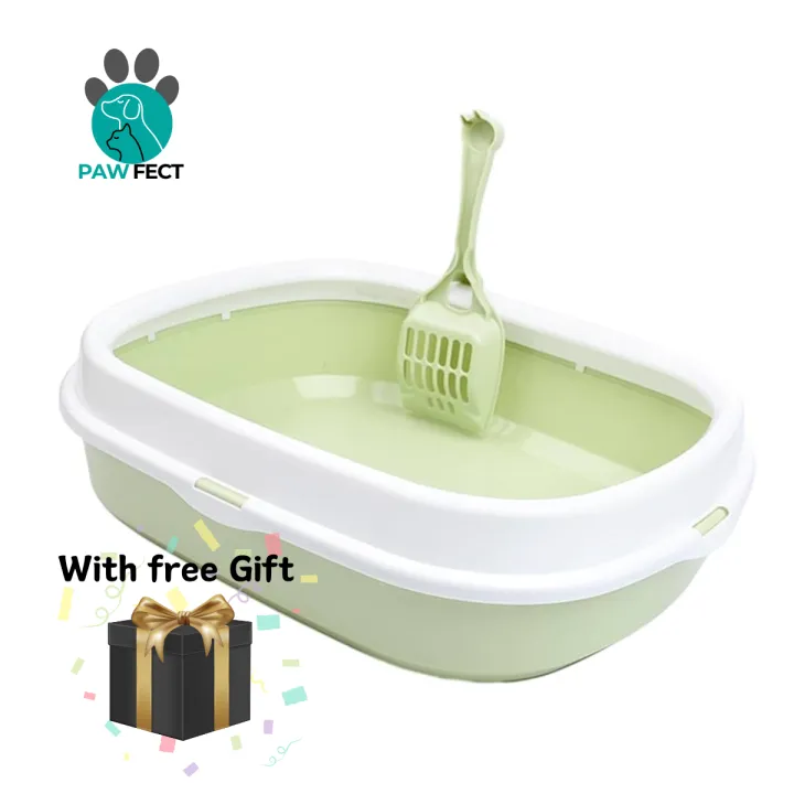 Cat Litter Tray with Lid Cover and Free Scoop , With Free Surprise Gift ...